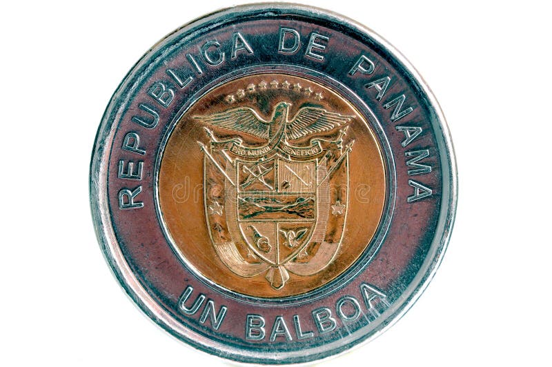 Moneda de un balboa foto de archivo. Imagen de objeto - 84756106