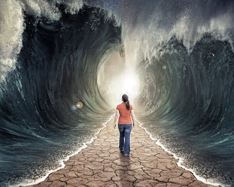 Parted Seas stock photo. Image of crash, land, travel - 33163120