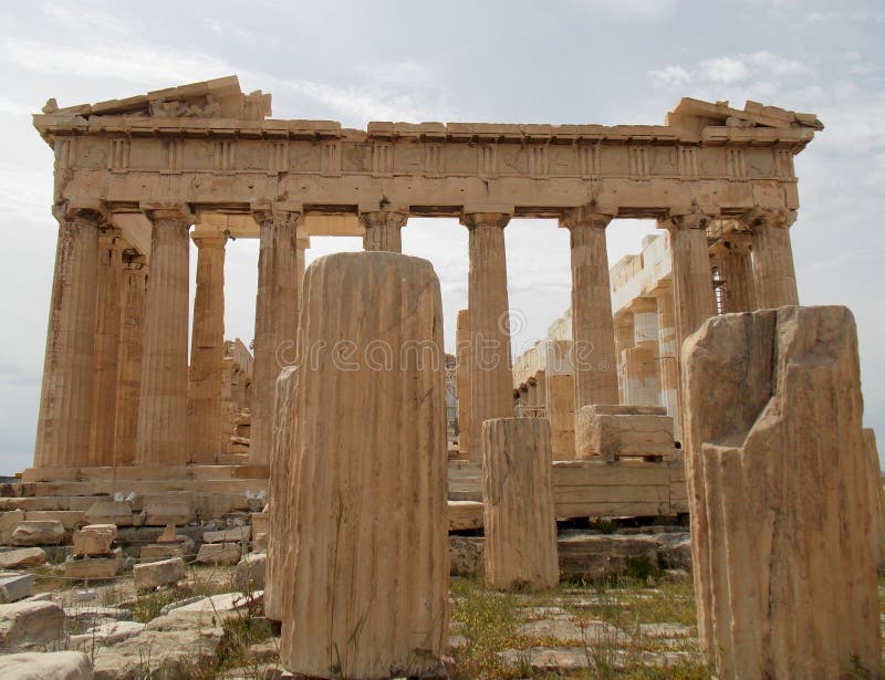 Partenon stock image. Image of facade, poles, greece - 100137467