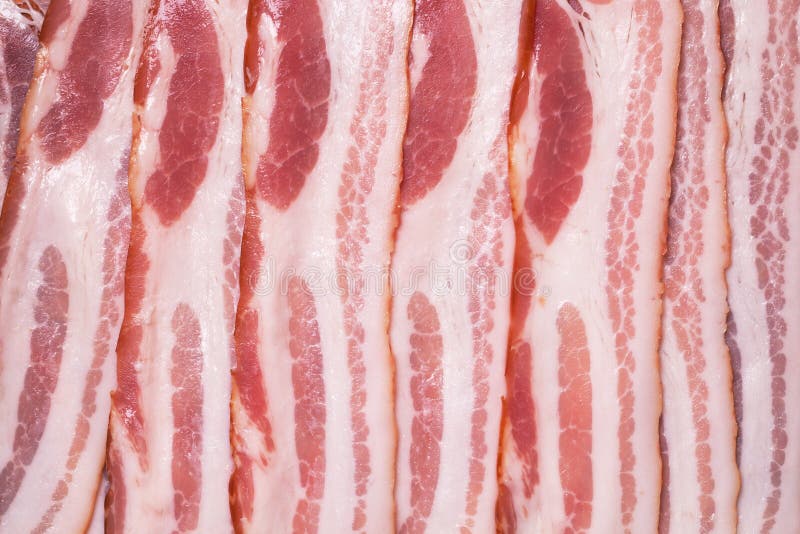 Partes de bacon Fundo foto de stock. Imagem de porco - 98167582