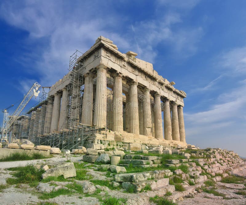 Parthenon Temple stock photo. Image of exterior, architectural - 543630