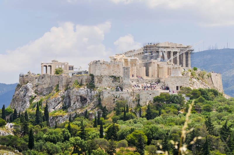 Rock of parthenon stock image. Image of marble, culture - 2753111