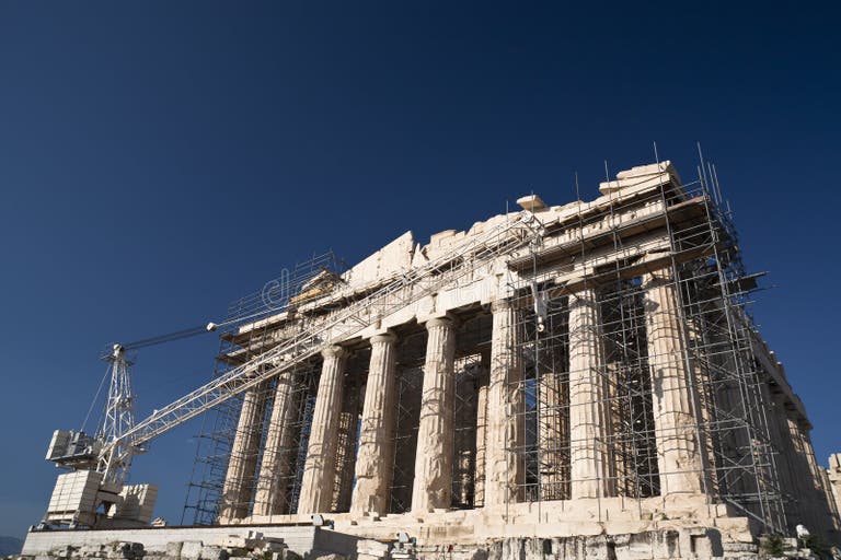 The Parthenon stock image. Image of stone, restoration - 20729223