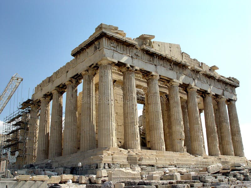 Parthenon, front Facade stock image. Image of ancient - 8270843
