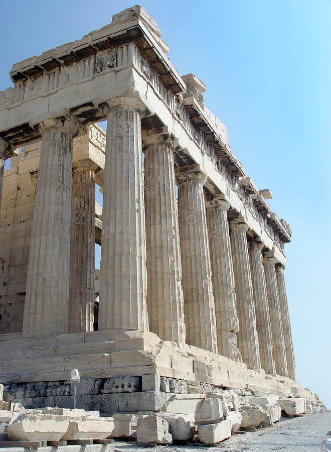 Columns at the Parthenon stock image. Image of powerful, front - 385