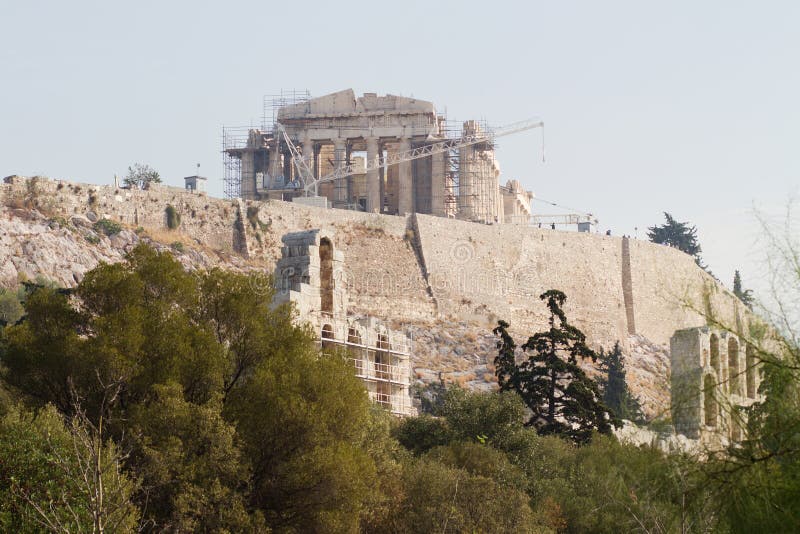 Parthenon Acropolis of Athens Stock Image - Image of repairs, greek ...