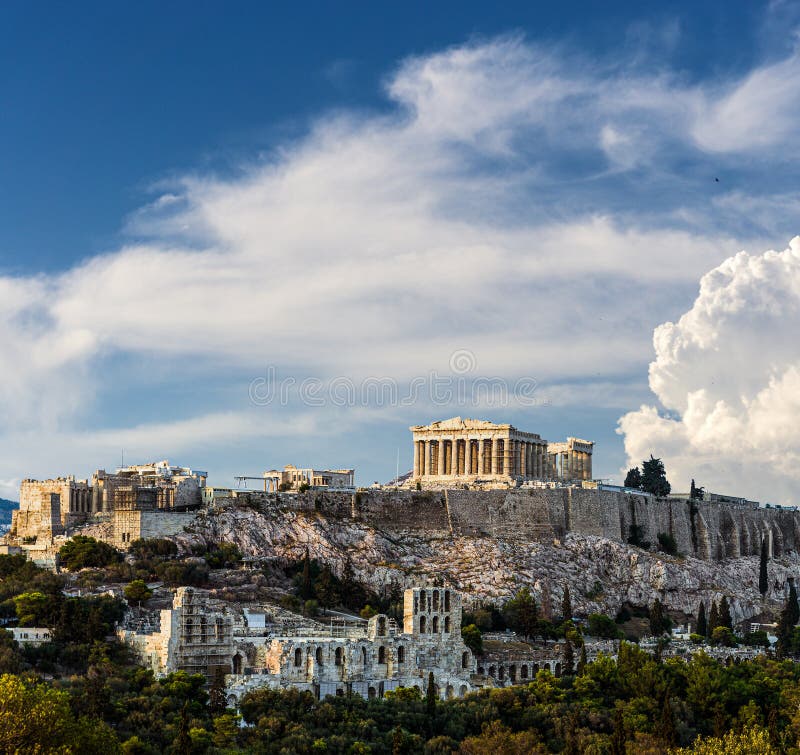 Parthenon, Acropolis of Athens, the Symbol of Greece Stock Image ...