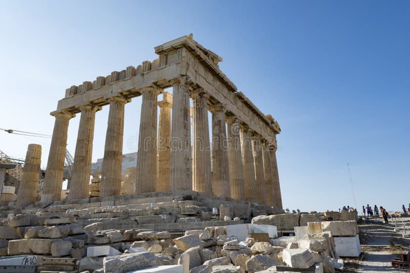 Parthenon Back View stock image. Image of gods, goddess - 16110753