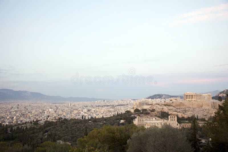 The Parthenon,Acropolis,sunset Stock Image - Image of vacation, classic ...