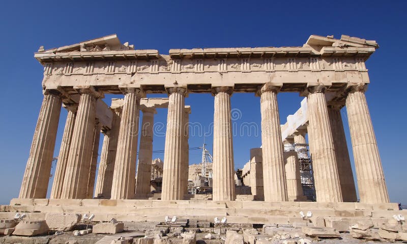 Parthenon Ancient Greek Temple Stock Image - Image of parthenon, travel ...