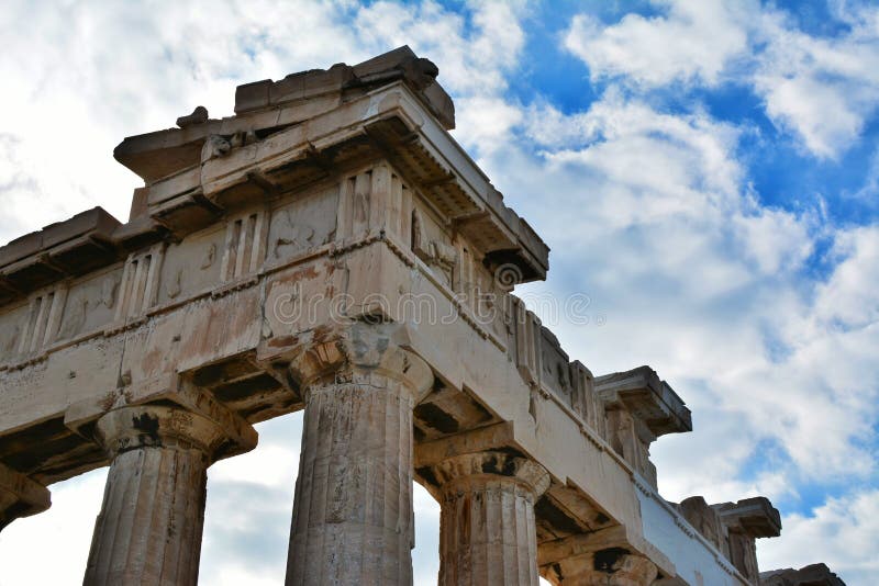 Parthenon Architecture Detail, Athens Stock Image - Image of parthenon ...