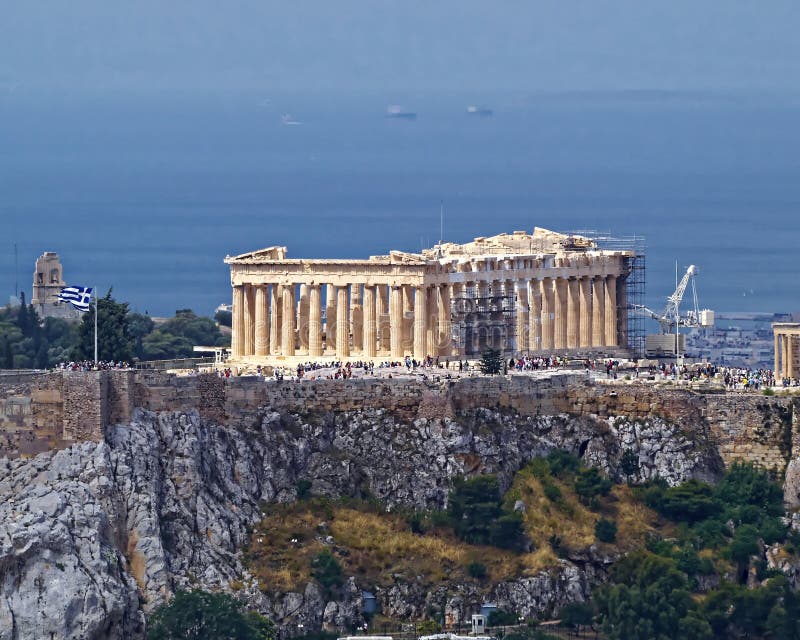 Parthenon on Athenian Acropolis, Greece Stock Image - Image of ...