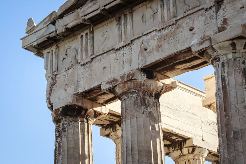 The Parthenon of Athens stock image. Image of ancient - 55911495
