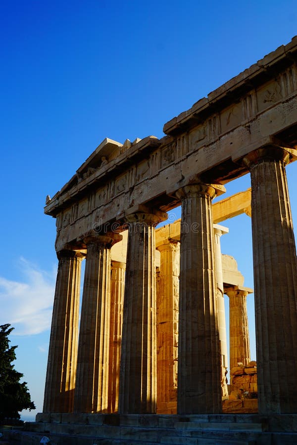 Parthenon stock photo. Image of collums, side, view, athens - 75559528