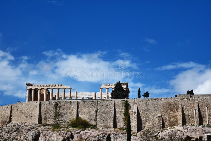 Parthenon in Athens on a Sunny Day Stock Photo - Image of architecture ...