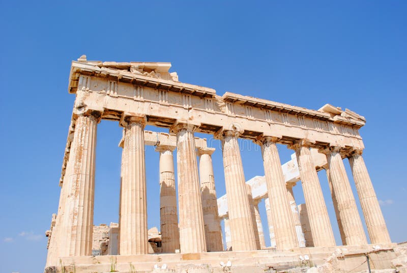 Parthenon Back View stock image. Image of gods, goddess - 16110753