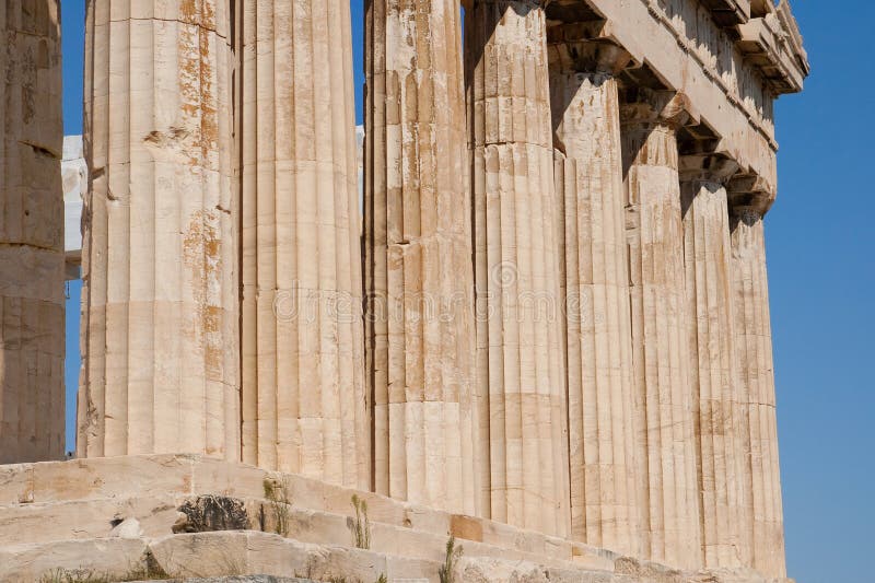 Parthenon columns stock image. Image of athens, greek - 31540285
