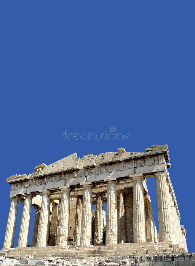 Parthenon with copy space stock photo. Image of landmark - 247635860
