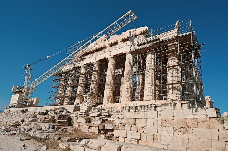Parthenon en construction image stock. Image du construction - 43785423