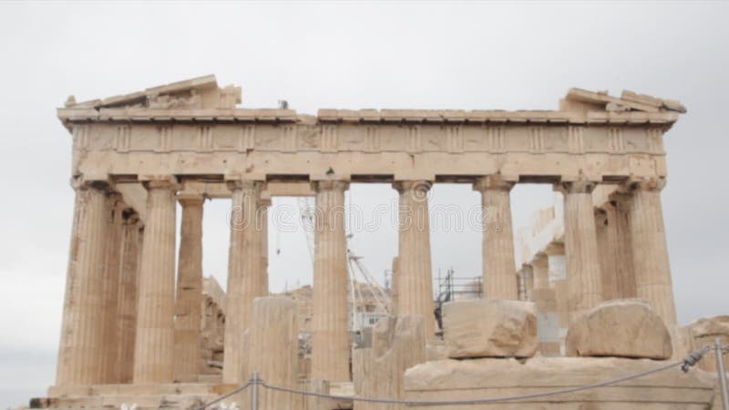 The Front of the Parthenon in Athens, Greece Stock Video - Video of ...