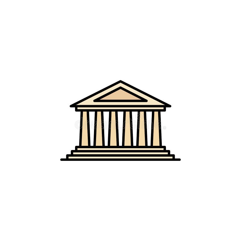 Parthenon Icon. Element of Color Ancient Greece Icon for Mobile Concept ...