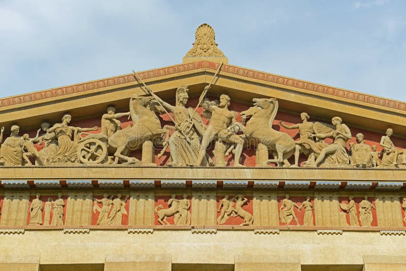 Parthenonfronton, Paardhoofden En Dionysus Stock Foto - Image of ...