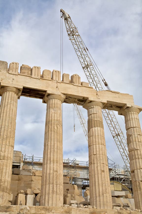 Parthenon Restoration stock photo. Image of parthenon - 19825646