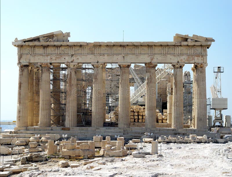 Parthenon restoration stock image. Image of architect - 8894755