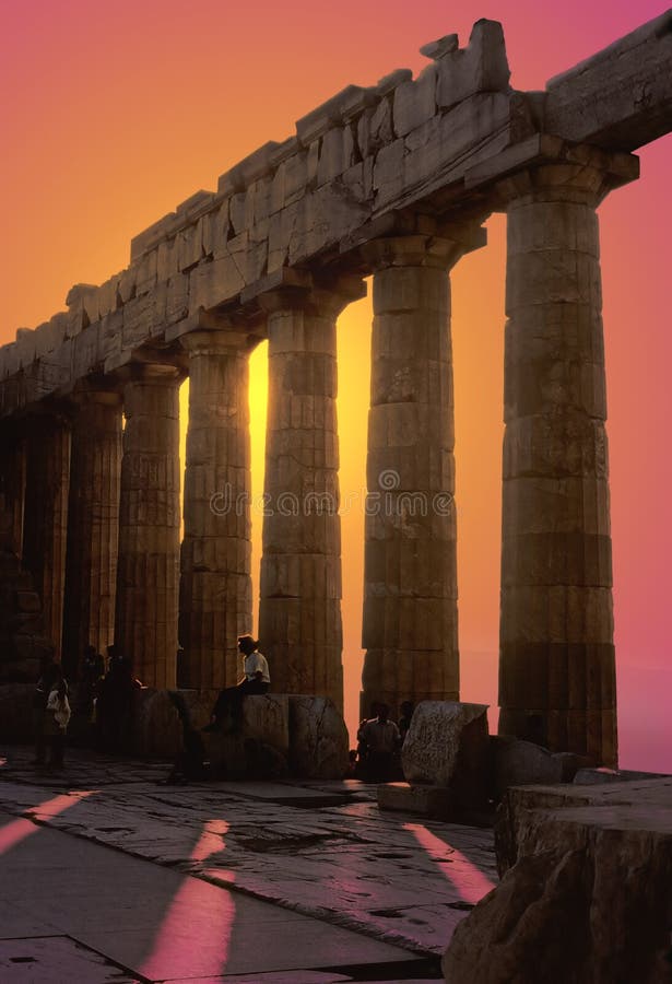 Parthenon at sunset stock image. Image of greece, travel - 8843679