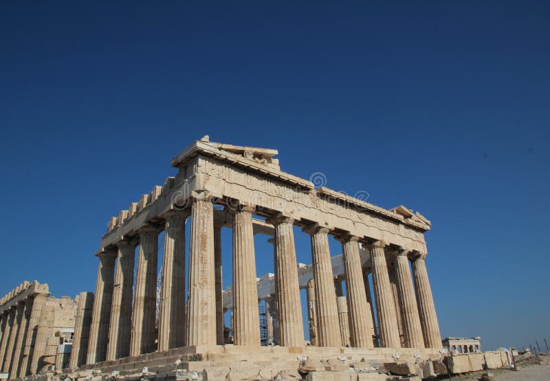 Parthenon, Tempel Von Athene, Griechenland, Athen Stockfoto - Bild von ...