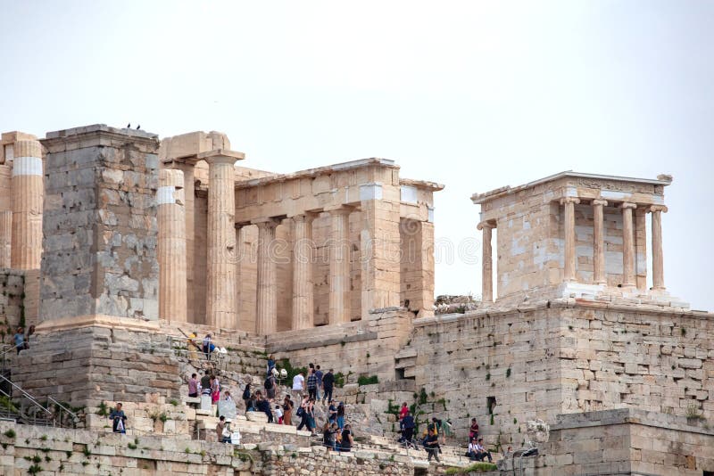 Parthenon Temple in Acropolis at Athens, Greece Editorial Stock Image ...