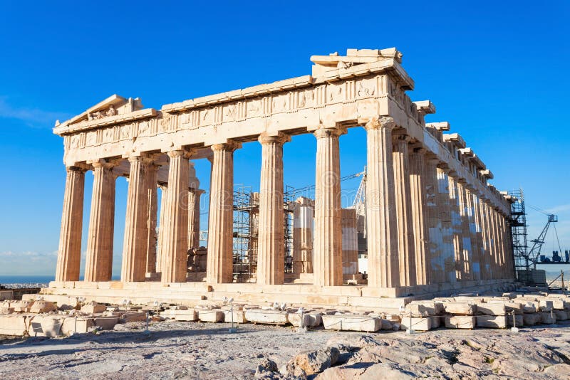 Parthenon Temple in Athens stock image. Image of museum - 93415549