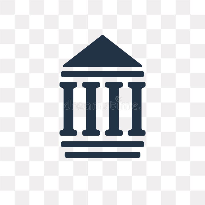 Parthenon Vector Icon Isolated on Transparent Background, Linear Stock ...
