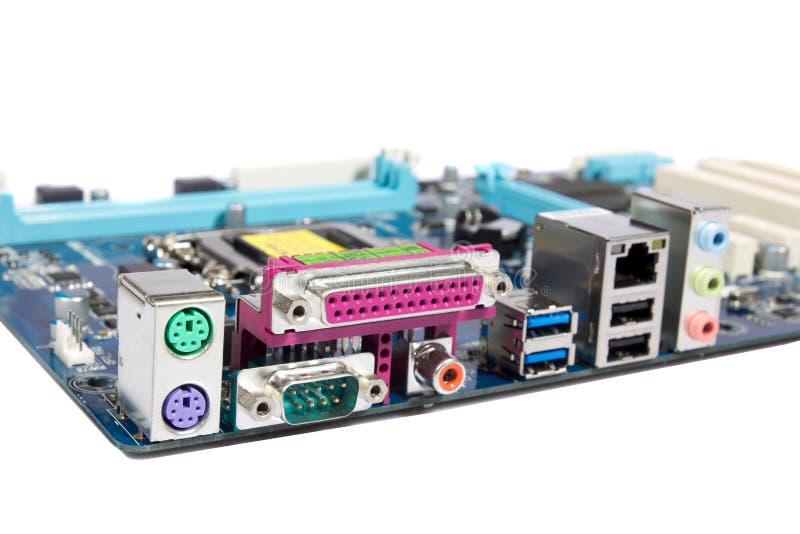 Parti Del PC Su Fondo Bianco Fotografia Stock - Immagine di truciolo ...
