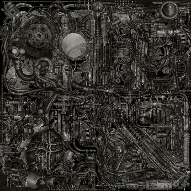 Parti Del Grunge Del Cyborg Illustrazione di Stock - Illustrazione di ...