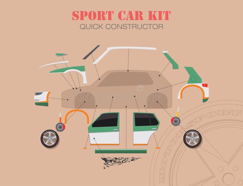 Parti Del Corpo Dell'automobile Illustrazione Vettoriale ...