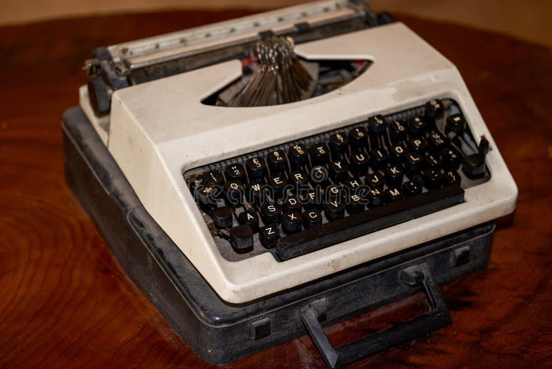 Partial Close-up of a Vintage Retro Typewriter Stock Image - Image of ...