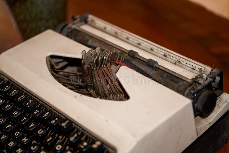 Partial Close-up of a Vintage Retro Typewriter Stock Image - Image of ...