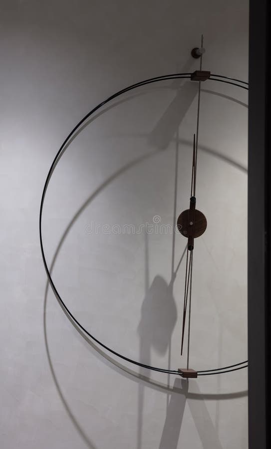A Partial Close-up of a Wall Clock in the Indoor Corridor Stock Photo ...
