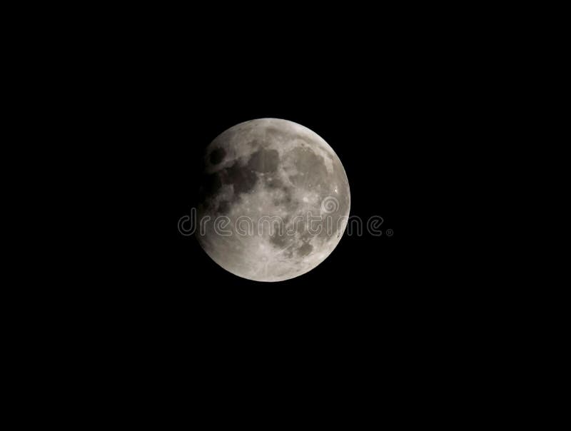 Partial Eclipse of the Moon Stock Photo - Image of full, shadow: 246935172