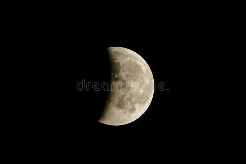 Partial Eclipse of the Moon Stock Image - Image of earth, night: 347505663