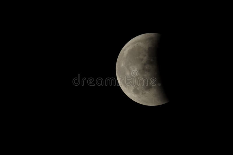 Partial Eclipse of the Moon Stock Photo - Image of dark, lunar: 46858200