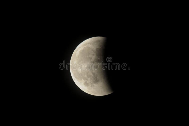 Partial Eclipse of the Moon Stock Image - Image of eclipse, heavenly ...