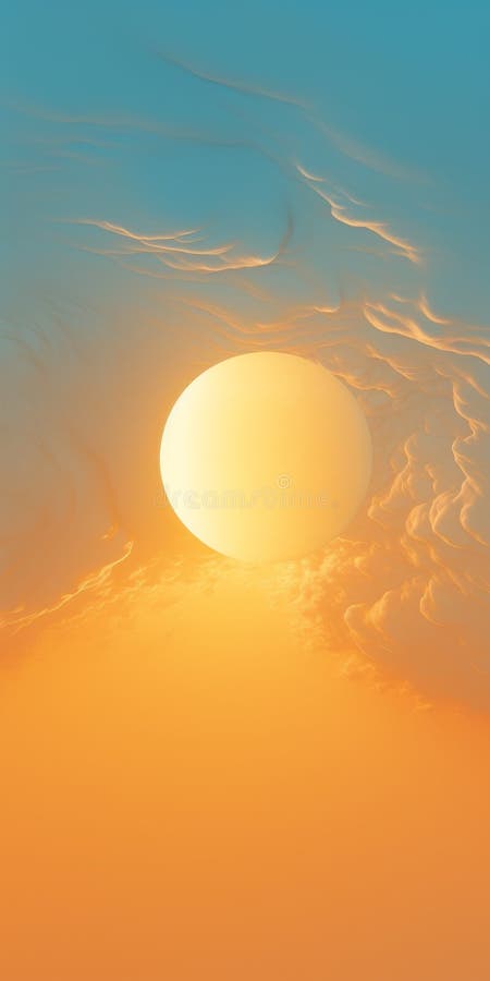Partial Eclipse in Light Beige and Amber: Uhd Aerial View Stock ...