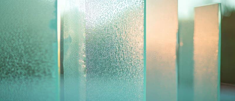Partial Frosted Glass Texture with Clear Areas and Varied Light ...