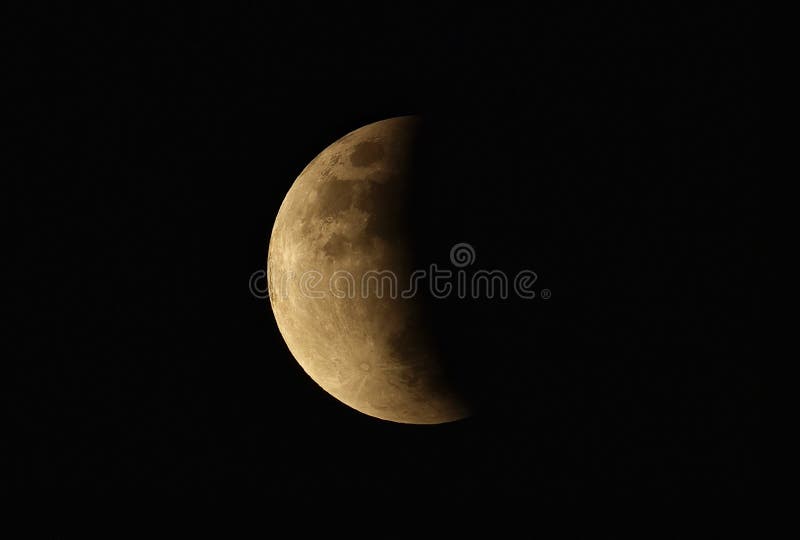 Partial Full Moon stock image. Image of detail, dark - 142463423