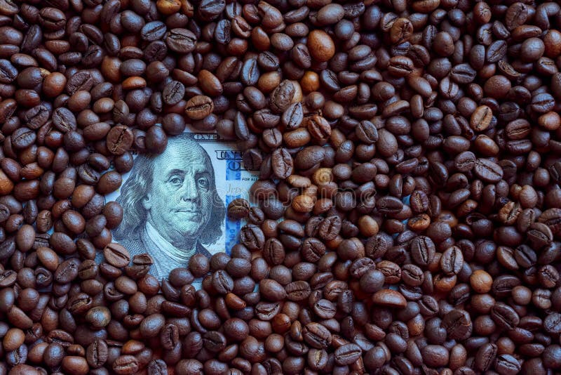 Money, Cup and Coffee Grains Stock Photo - Image of life, money: 1696944