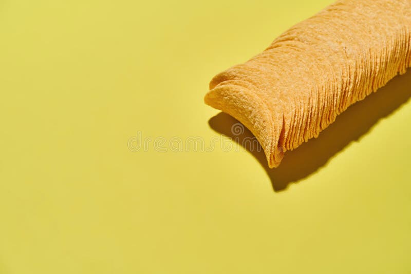 Partial Image of Row of Delicious Potato Chips Stock Image - Image of ...