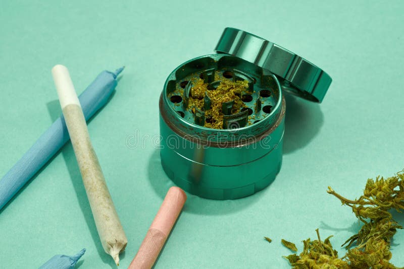 Partial of Jar with Marijuana and Rolled Joints Stock Image - Image of ...