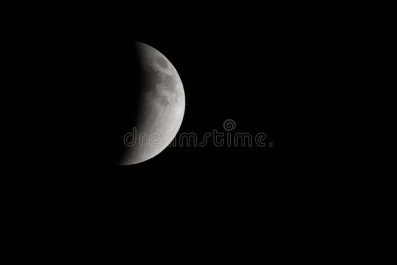 Partial moon lunar eclipse stock image. Image of shining - 39933951